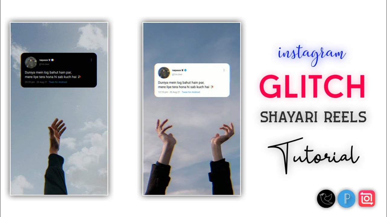 Instagram Viral Shayari Reels Editing | Glitch Effect Shayari Reels ...
