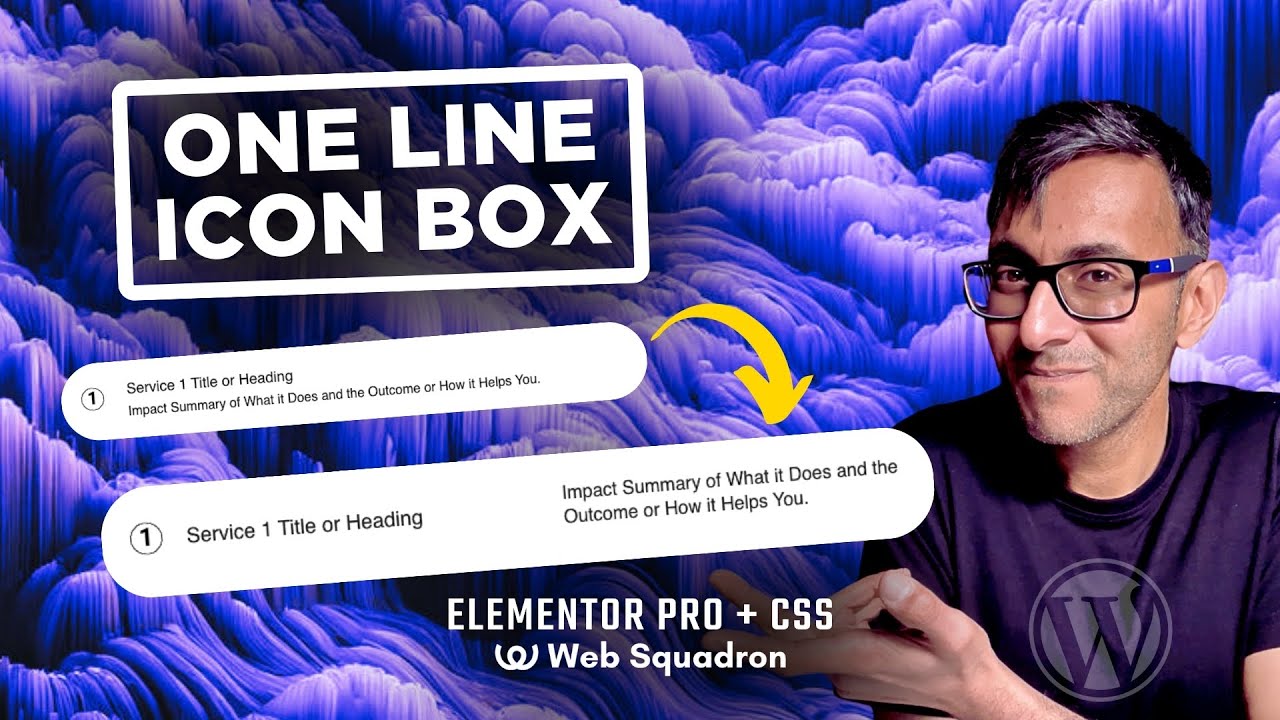 One Line for the Icon Box - Elementor WordPress - YouTube