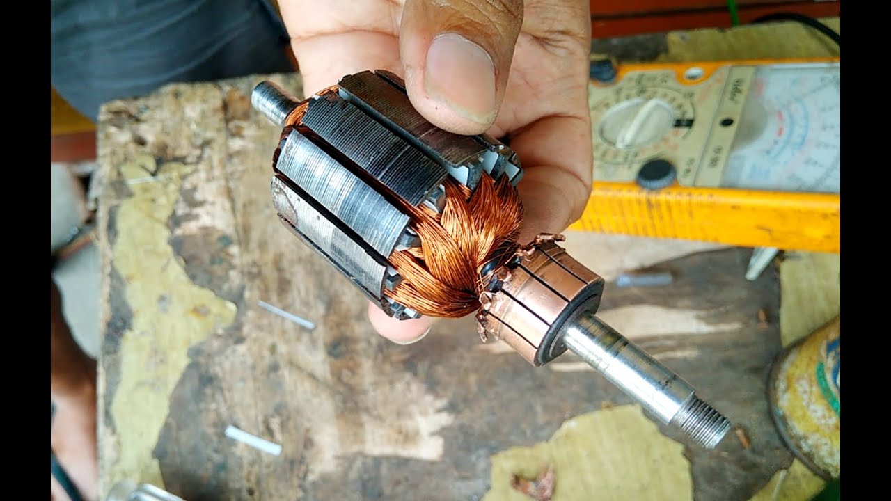 Cara gulung spul angker/armature blender miyako yang putaran lemah dan ...