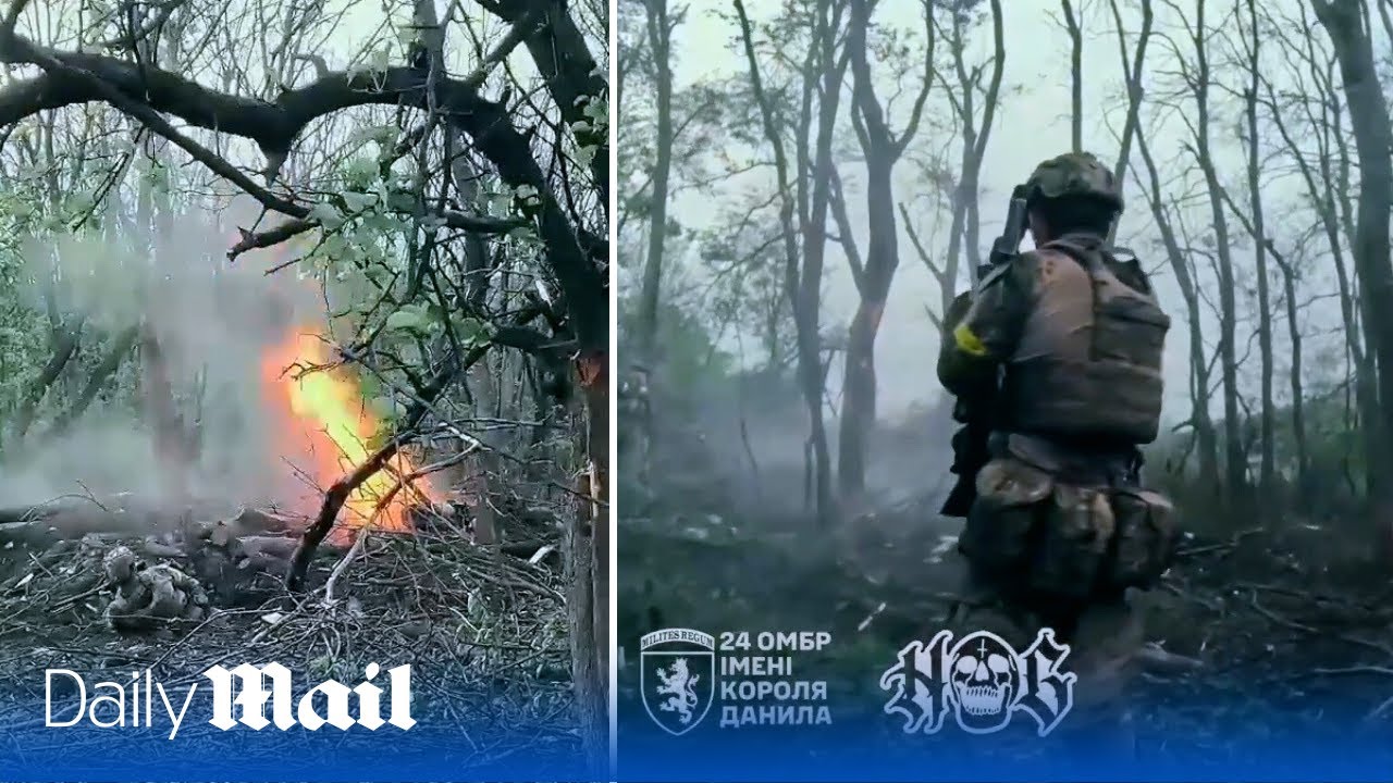 Ukraine 24th Brigade raid Russian trench near Bakhmut in first-person ...