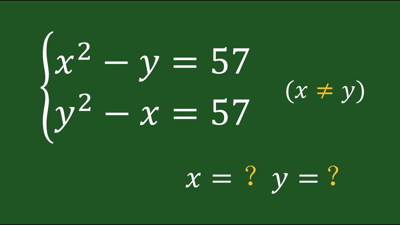 A Nice Math Algebra Problem , to find the value of x and y . - YouTube