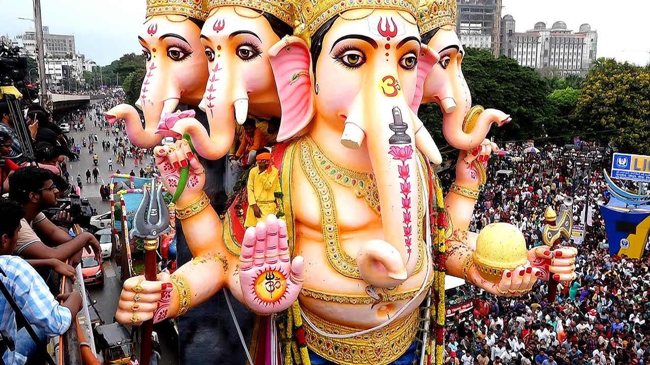 Khairatabad Ganesh Shobha Yatra EXCLUSIVE Visuals | Ganesh Visarjan ...