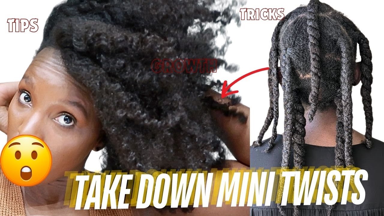 Less Breakage - MORE GROWTH Taking down One Month Old Protective style ...