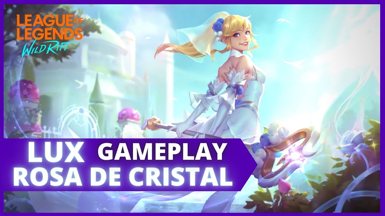 TESTANDO A NOVA SKIN EXCLUSIVA LENDÁRIA LUX ROSA DE CRISTAL! - LEAGUE ...