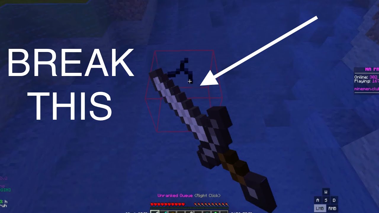 How to break the UNRANKED sword (Minemen Club) - YouTube