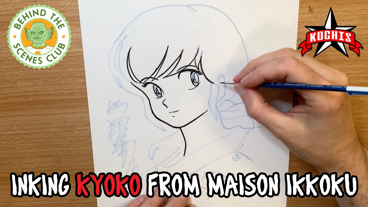 Inking Kyoko drawing by Rumiko Takahashi #inkingmanga - YouTube