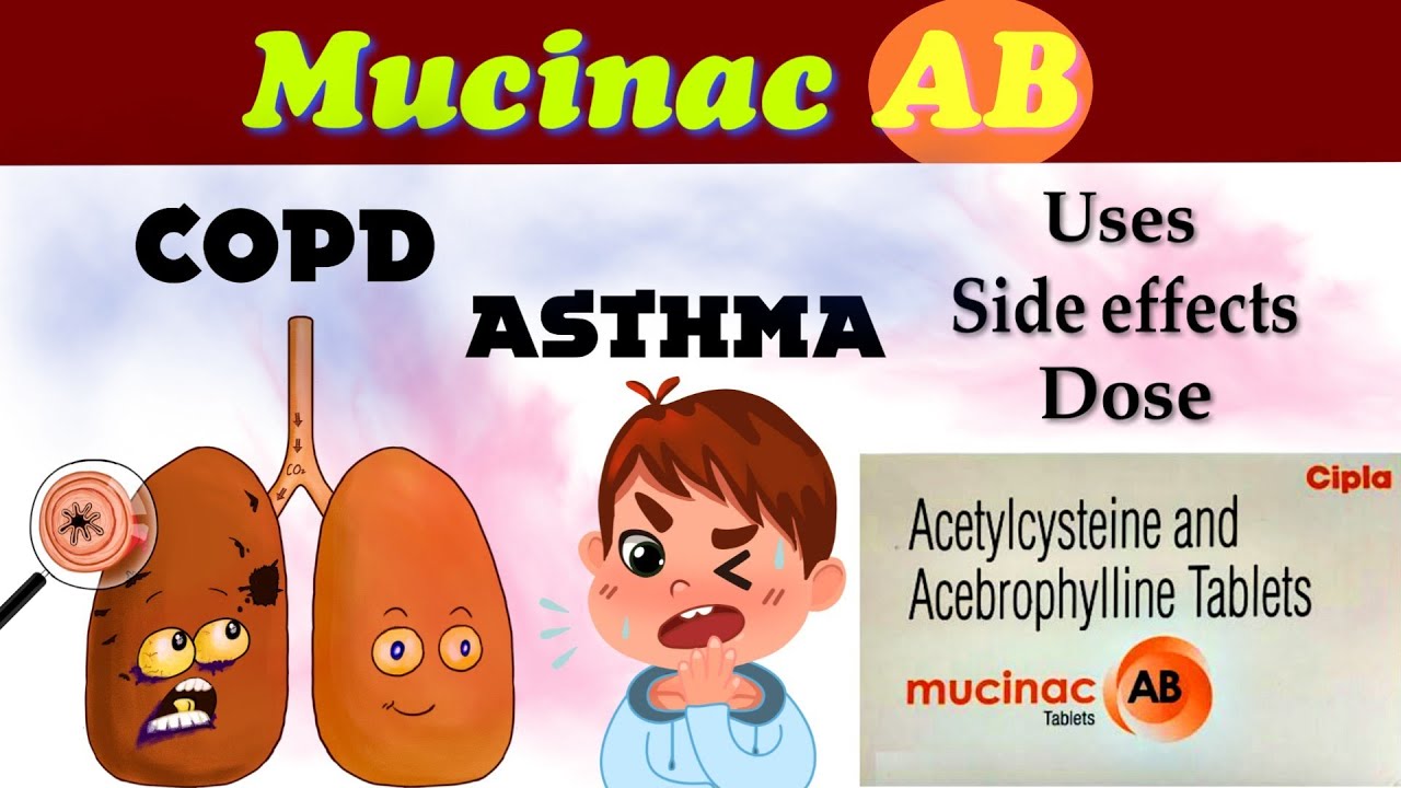 mucinac ab tablet | Acetylcysteine & Acebrophylline tablets - YouTube