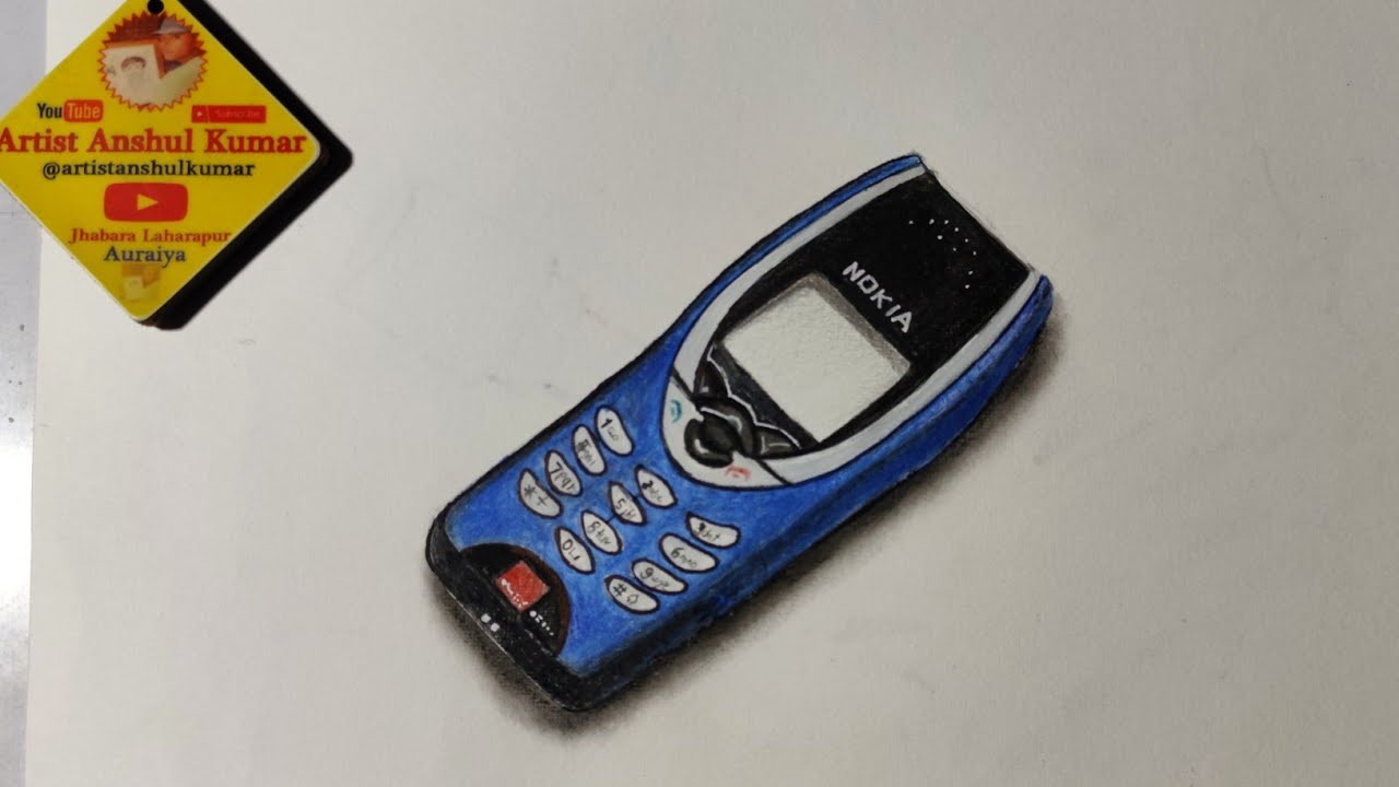 3D Realistic Drawing Nokia on paper for beginners 😱 - YouTube