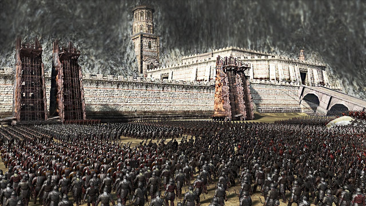 SIEGE OF HELMS DEEP - Alliance of All Elves VS Army of Sauron - 20,000 ...
