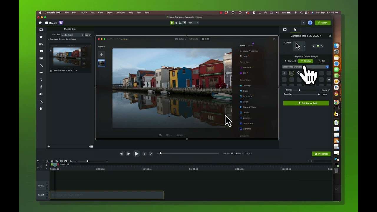 Camtasia 2022 Cursor Replacement UI Overview - YouTube
