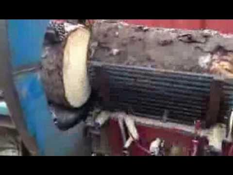 Automatic firewood processor homemade with Unitronics V570 PLC ...
