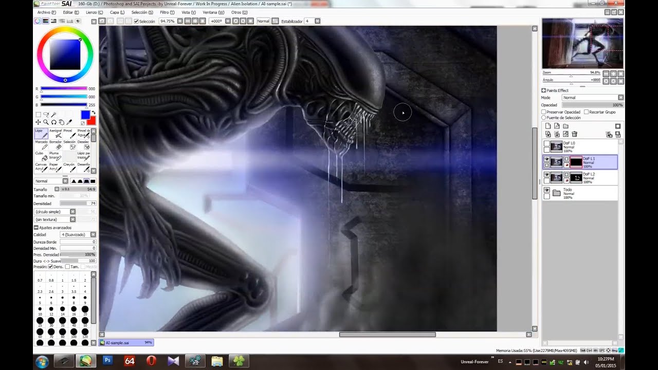 Alien Isolation SpeedPaint 30x - YouTube