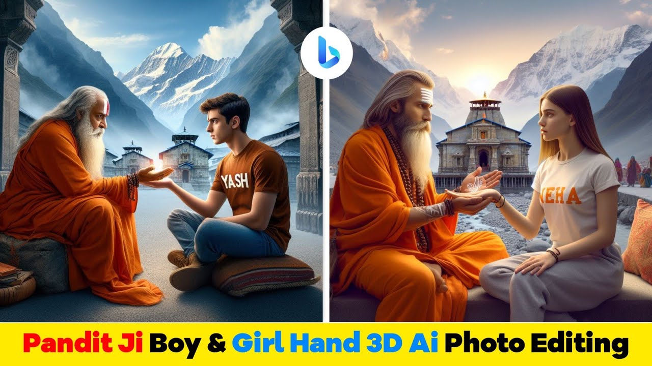 Pandit Ji Examines Lines on the Boy's Palm Bing Ai Image Creator ...