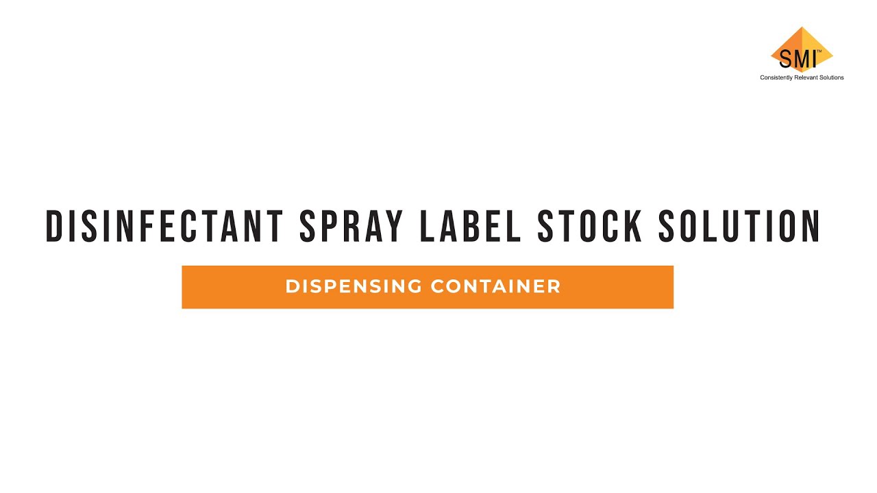 Disinfectant Spray Label Stock Solution (Dispensing Container) - YouTube
