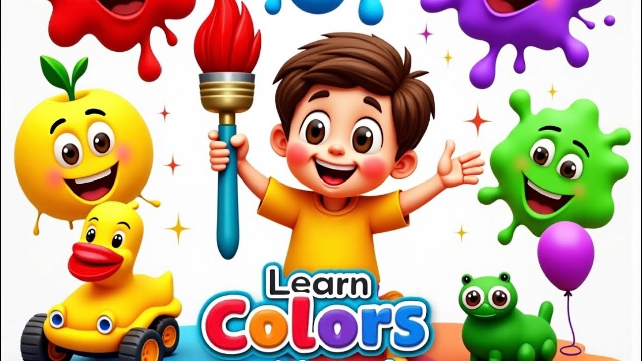 Learn Colors with Fun Nursery Rhyme 🎨 | Colorful Animation for Kids ...