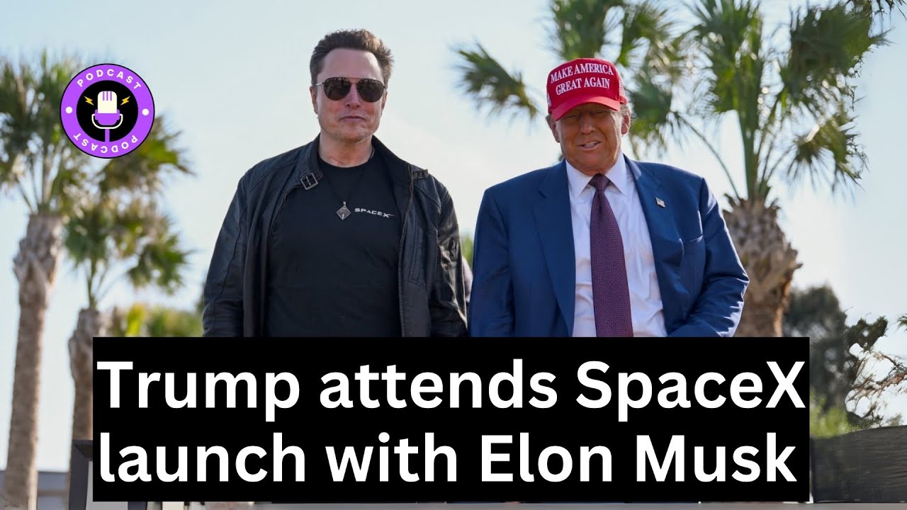 Donald Trump attends SpaceX launch with Elon Musk - YouTube