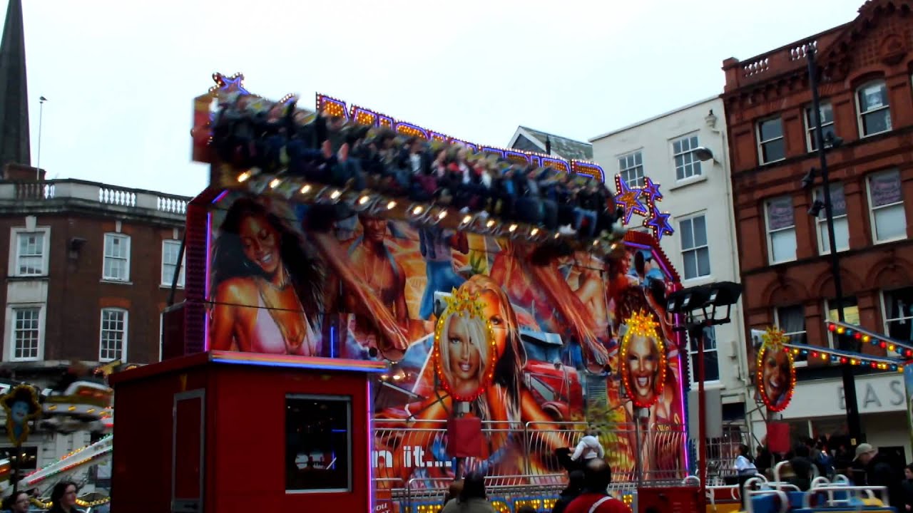 fun fair ride in High Town in Hereford at the May fair.MOV - YouTube