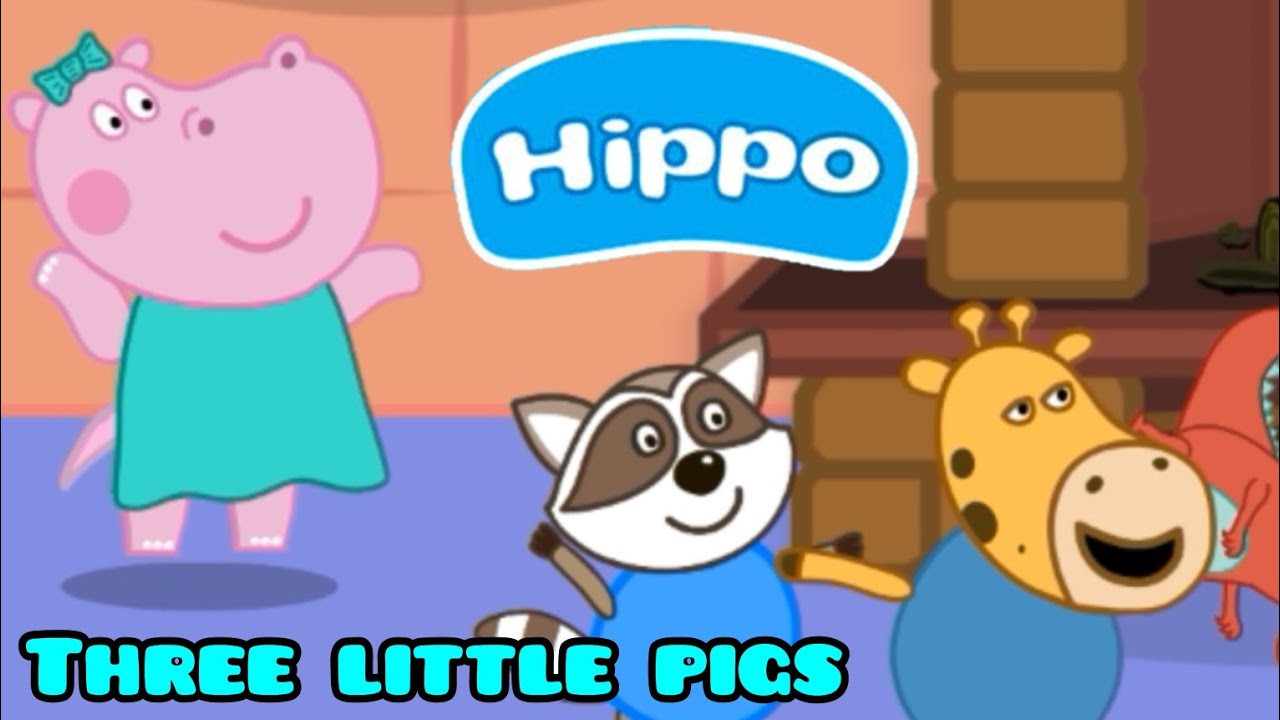 Hippo : Three Little Pigs | Help From Dinosaur #gaming #hippo #kids ...