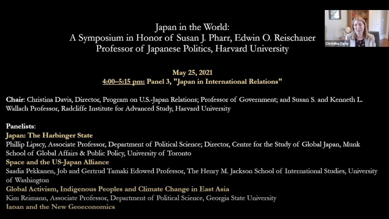 (Panel 3) Japan in the World: A Symposium in Honor of Professor Susan J ...