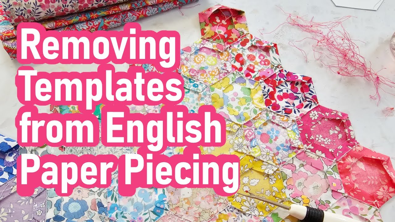 How to remove paper from English paper piecing - YouTube