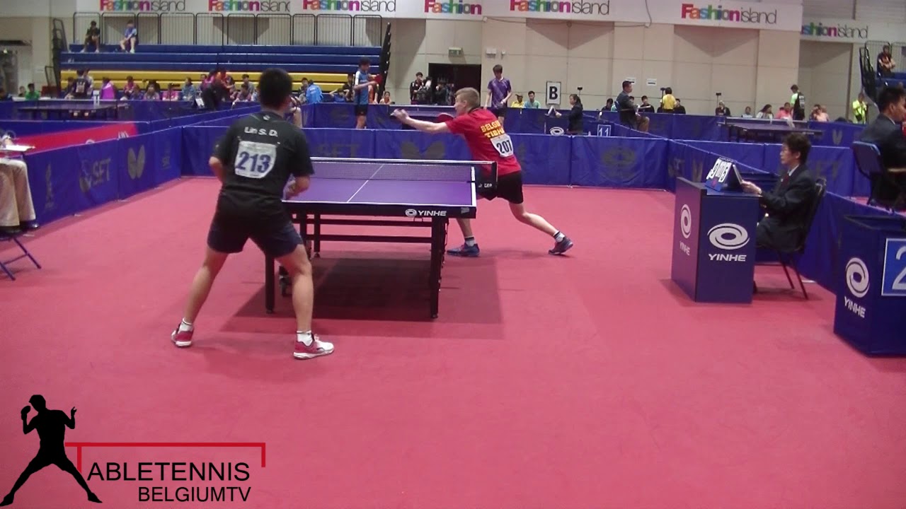 LAFFINEUR Louis - LIN Shindong TABLE TENNIS 2019 - YouTube