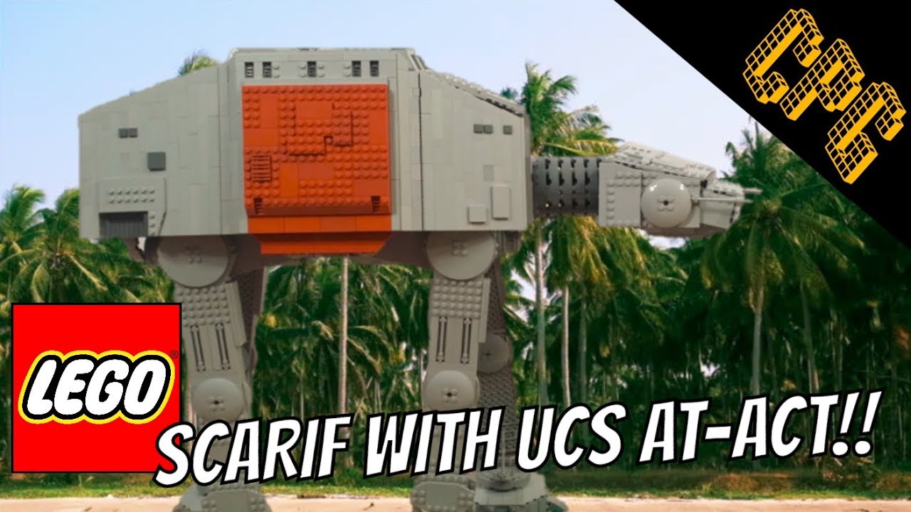 Rogue One in LEGO: Battle of Scarif (with UCS AT-ACT) - YouTube