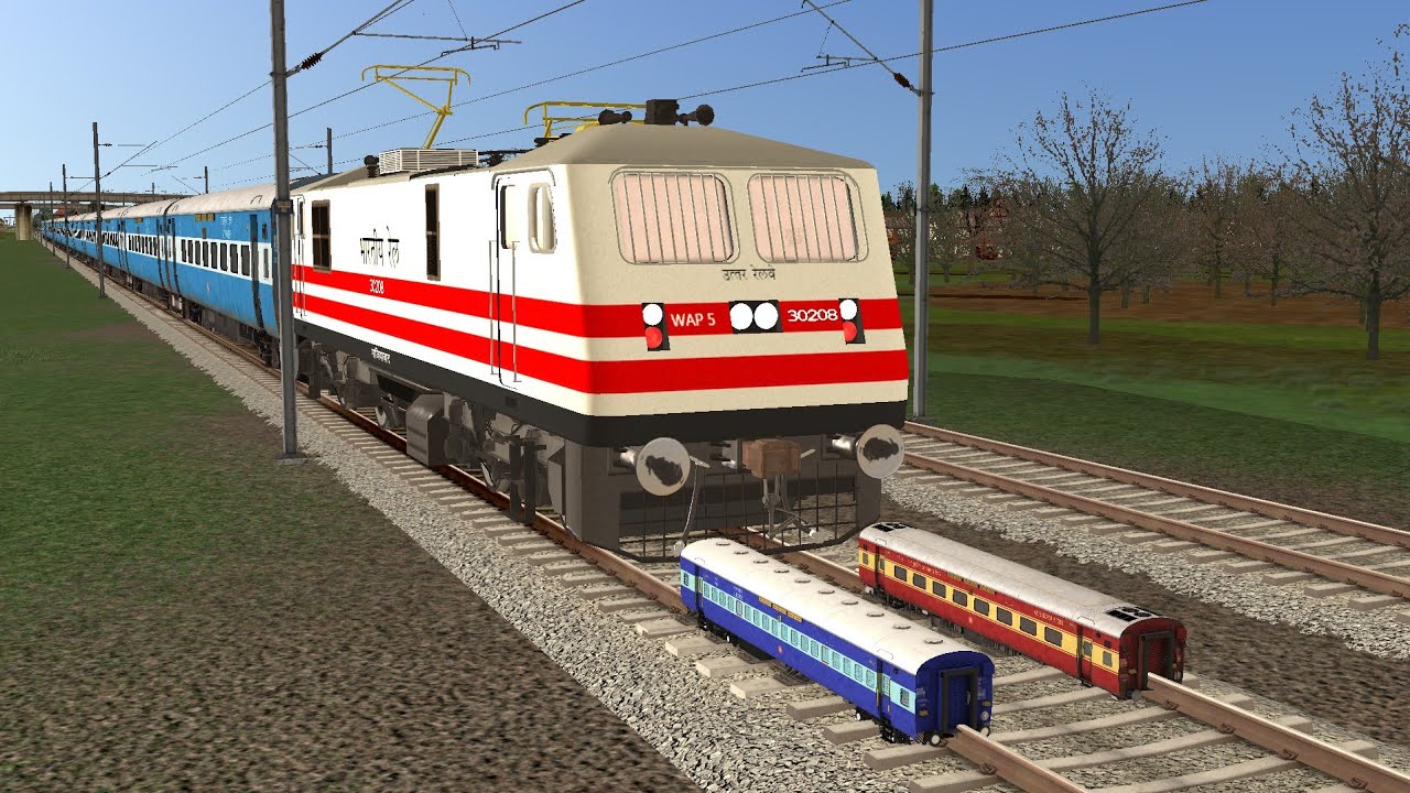 TRAIN HIT Model TRAIN LHB & ICF || Train Simulator - YouTube