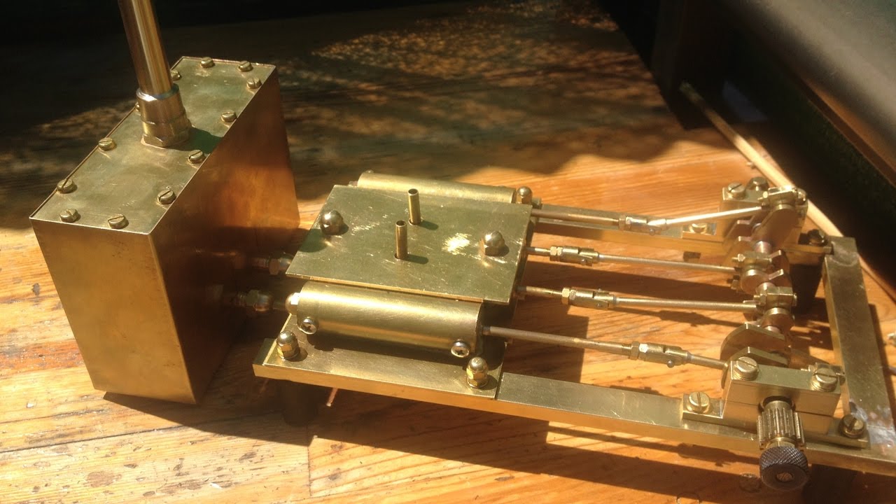 Steam engine - two cylinders - YouTube