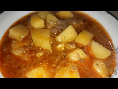 Kıymalı Patates Yemeği nasıl yapılır Kıymalı Patates yemeği Tarifi Sulu Patates Yemeği #suluyemek