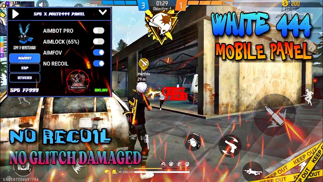 UPDATED WHITE 444 PANEL FF+FF MAX MOBILE 💯 ANTIBAN HEADSHOT HACK🔥 Ob 36 ...