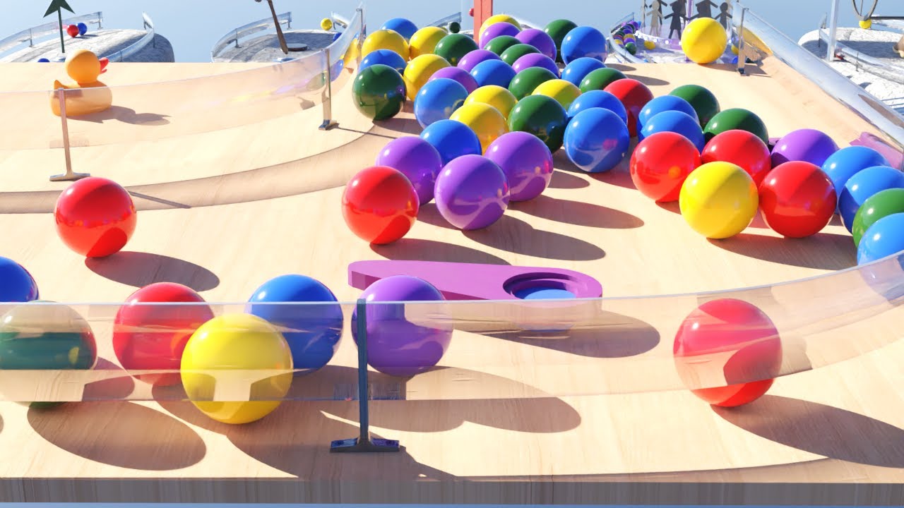 Marble Run Looping Circuit Animation - YouTube