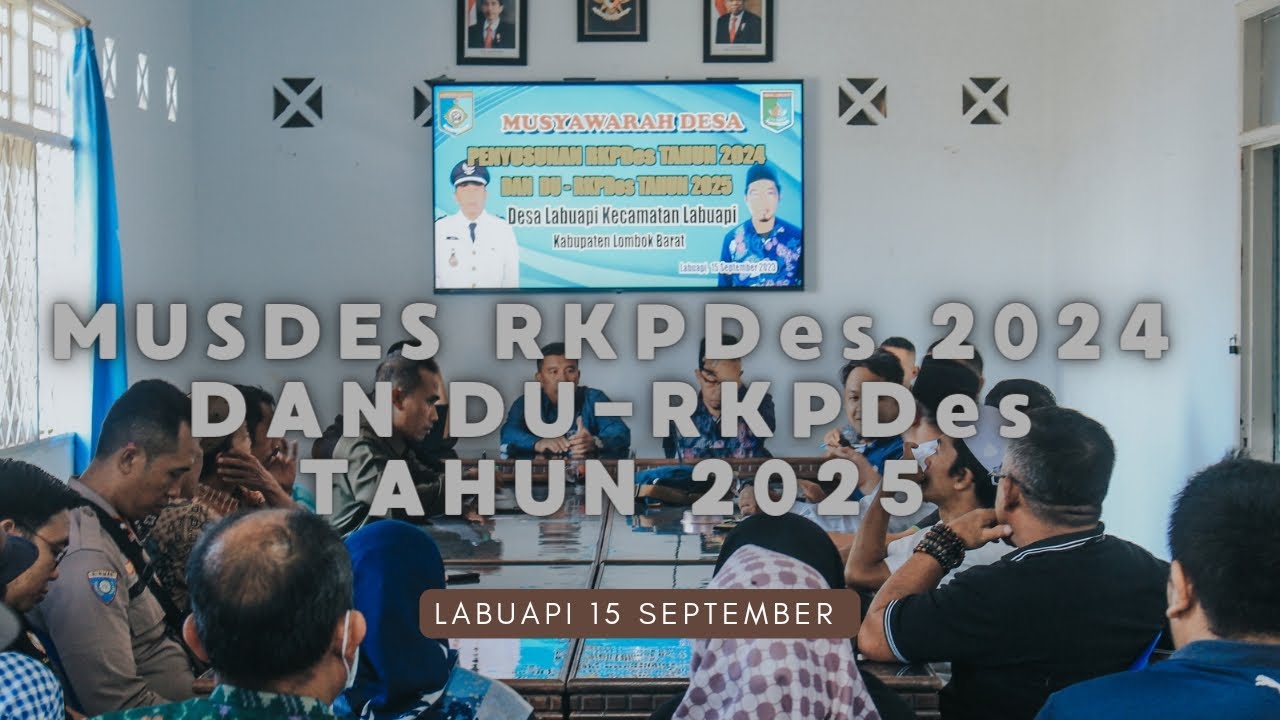 MUSDES RKPDes 2024 DAN DU-RKPDes TAHUN 2025 - YouTube