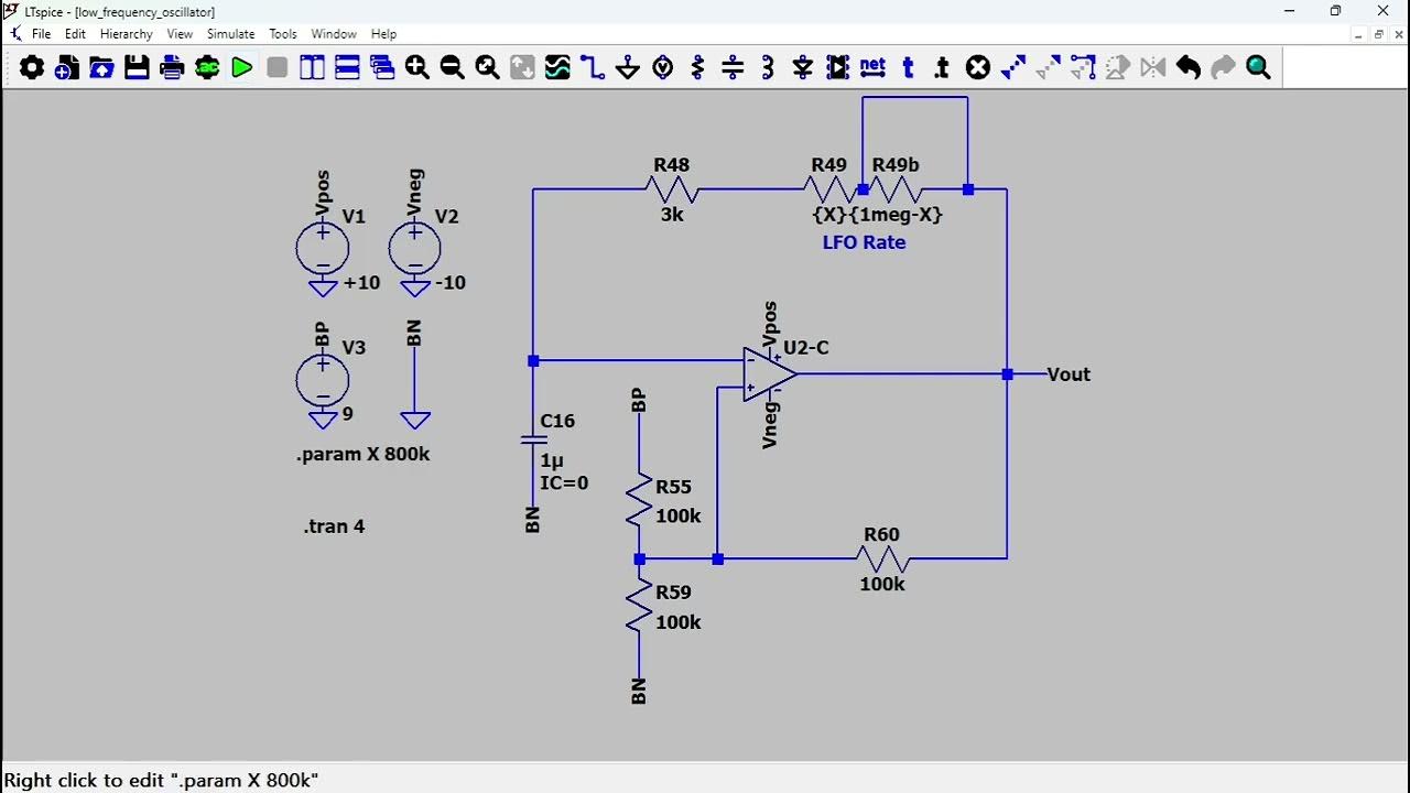 DIY Analog Synth "Noise Toaster" Low Frequency Oscillator - LTspice simulation - YouTube