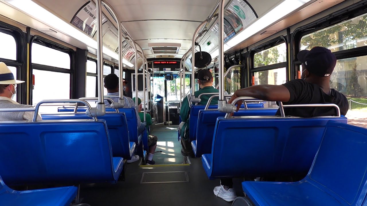 MBTA Bus : On-Board 2004 Neoplan AN440LF 0464 On The 57 - YouTube