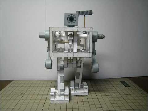 Paper Biped Robot PR-5 vol.3 (Paper Automata) - YouTube