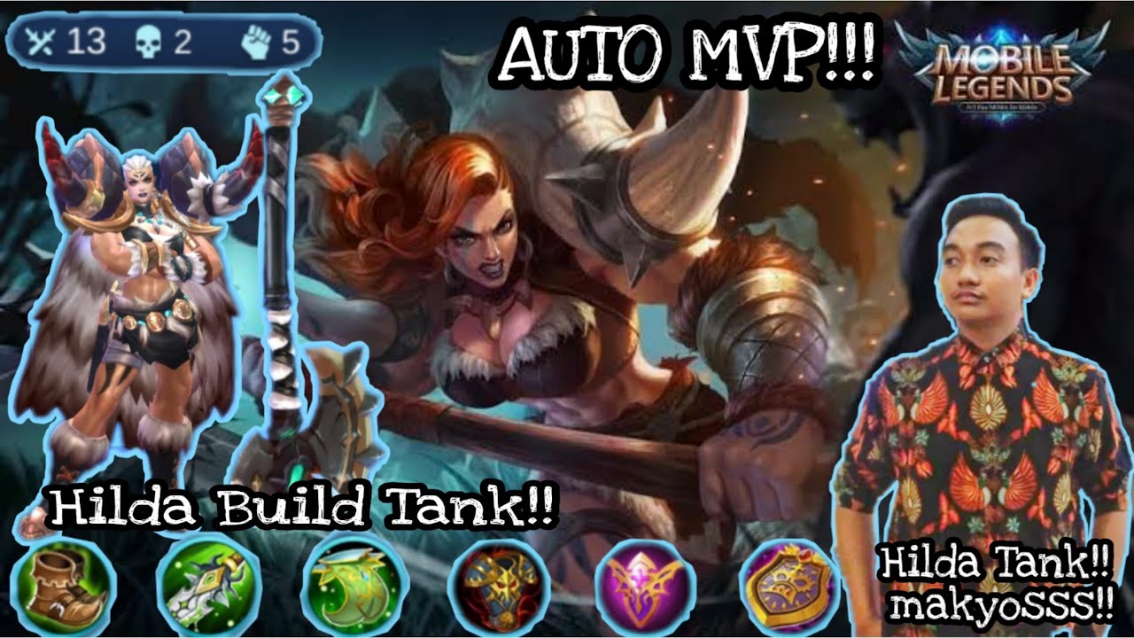 HILDA BUILD TANK!! LIFESTEAL DI SEMAK-SEMAK!! MANTAPP! || MOBILE ...