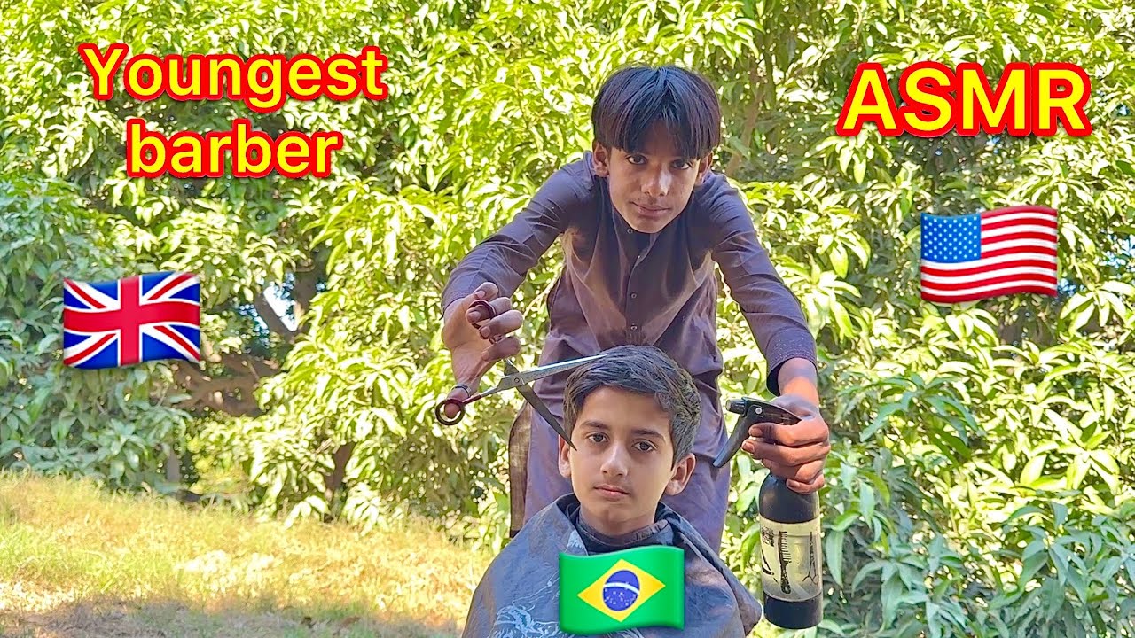 ASMR youngest barber 💈 in the world Amazing ASMR phoosi haircut - YouTube