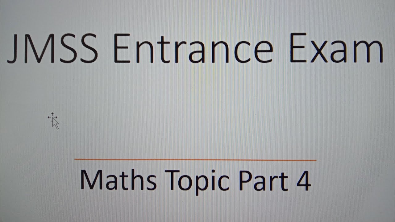 John Monash entrance exam maths topics part 4 - YouTube