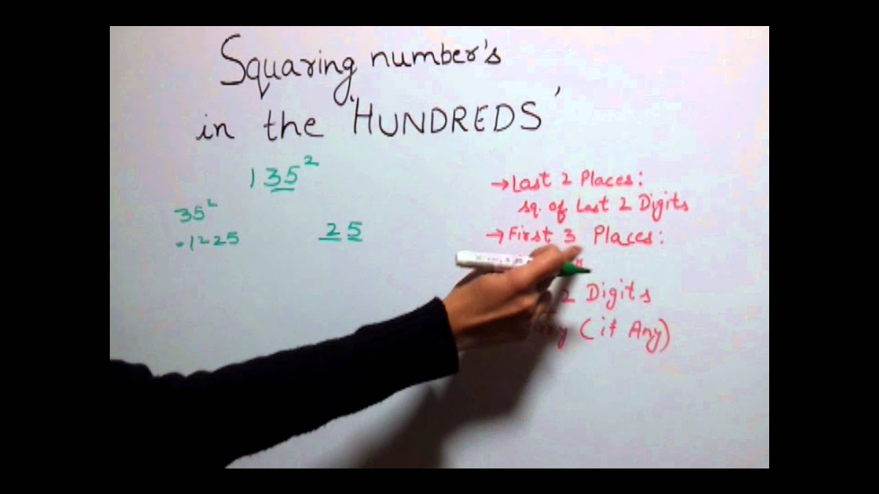 Squaring Numbers in the hundreds - YouTube