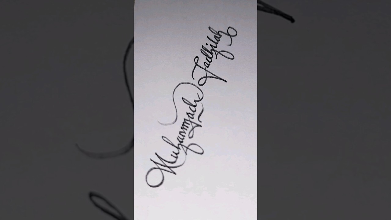 Indahnya tanda tangan nama muhammad fadhilah #shorts - YouTube