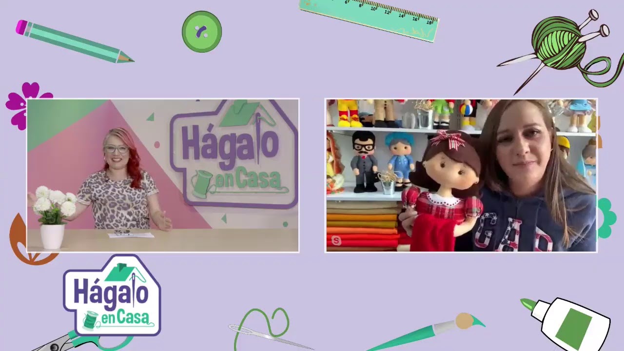 Taller muñeca decorativa en paño lency con Mónica de Lima - YouTube