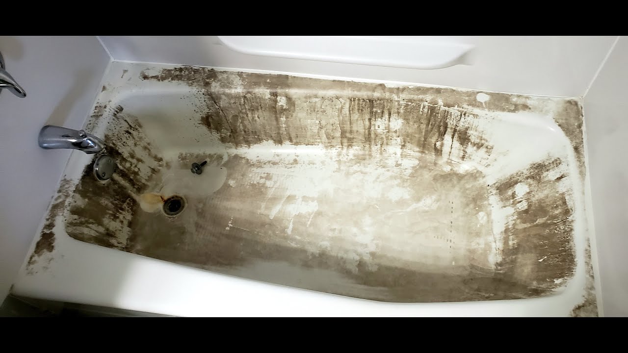 Removing Black Oxidation Stain from tub with 2 ingredients and no ...