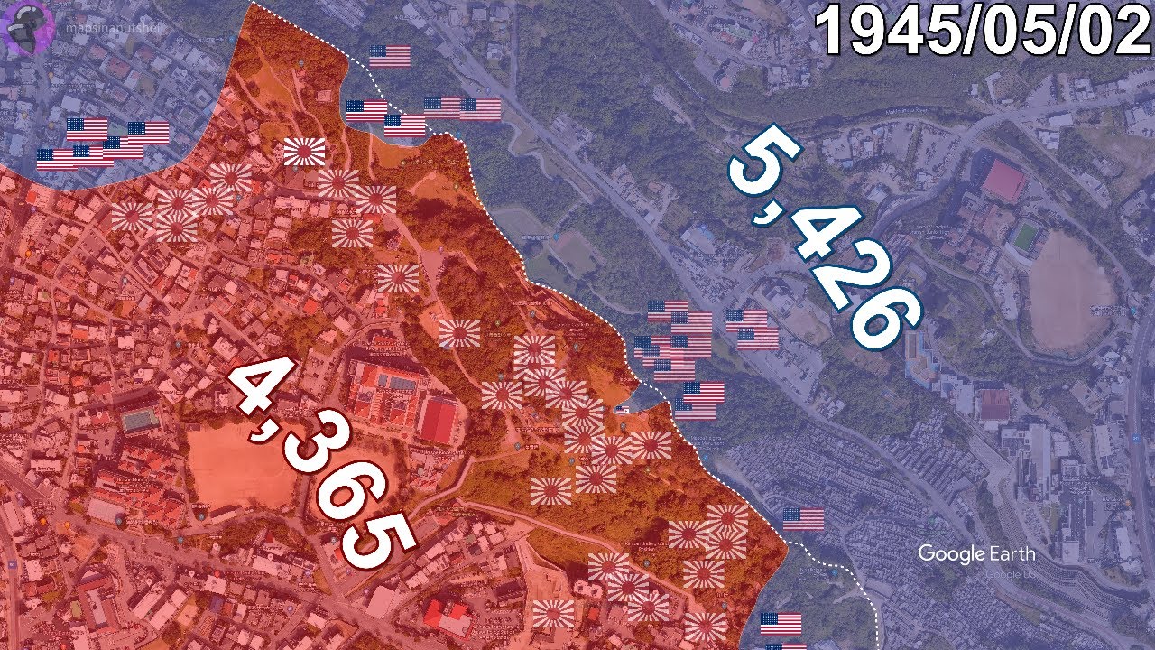 Battle of Hacksaw Ridge in 1 minute using Google Earth Realtime YouTube ...