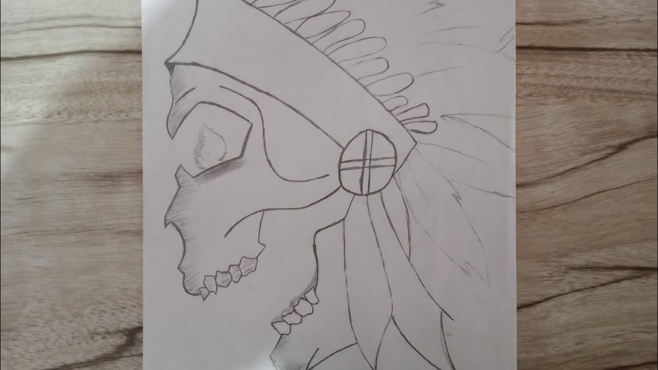 How To Draw Tribe Human Skull Step By Step | Pencil Drawing - YouTube