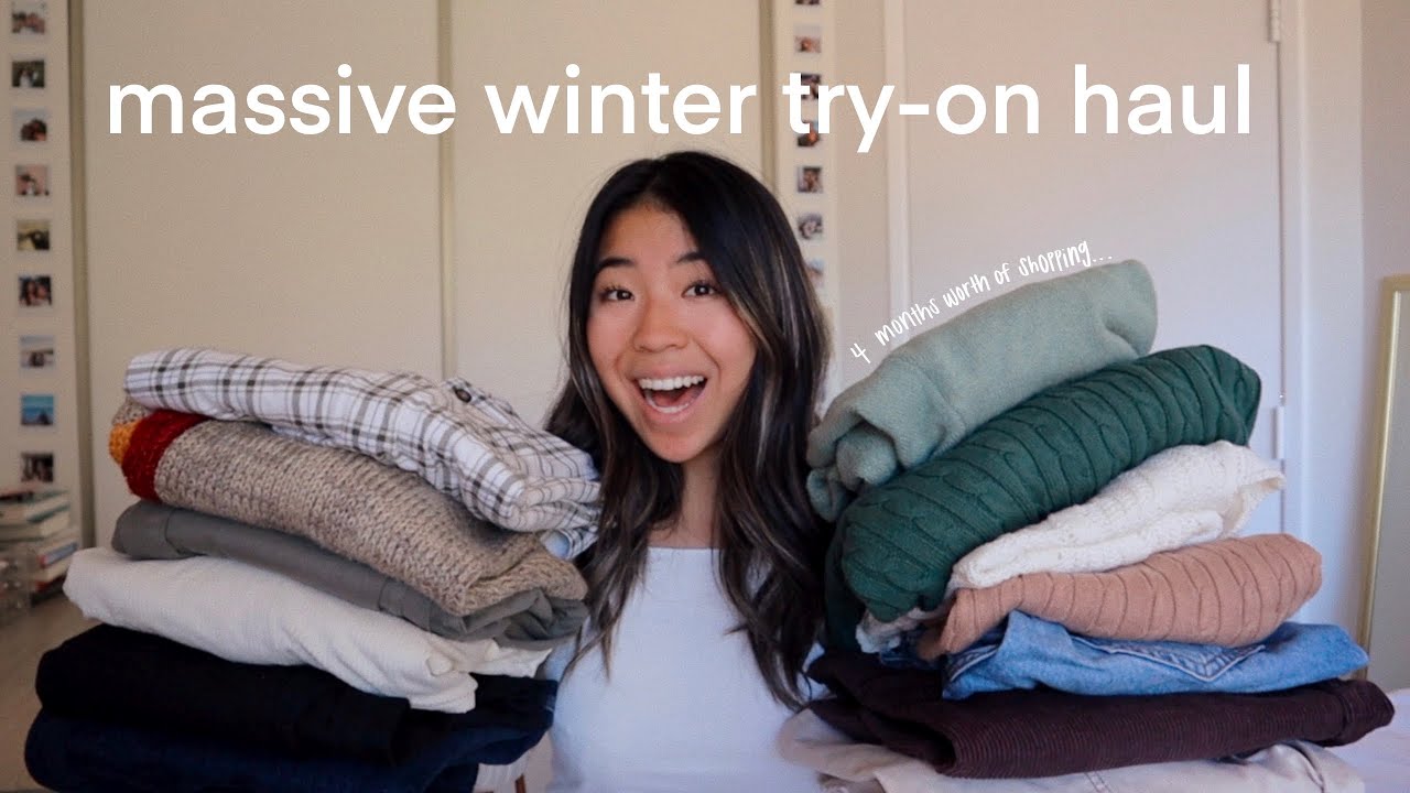 MASSIVE TRY-ON WINTER CLOTHING HAUL - YouTube