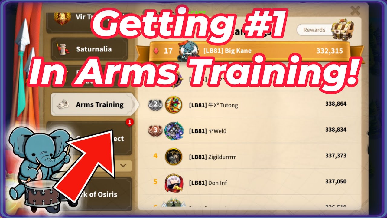 How to Get #1 In Arms Training! Kvk Spectating | Night Stream [Rise of ...