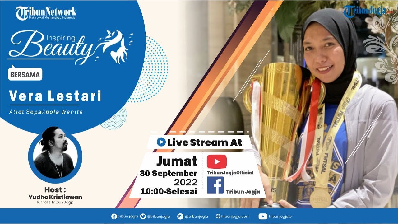 🔴 LIVE Inspiring Beauty Bersama Atlet Sepakbola Wanita, Vera Lestari - YouTube