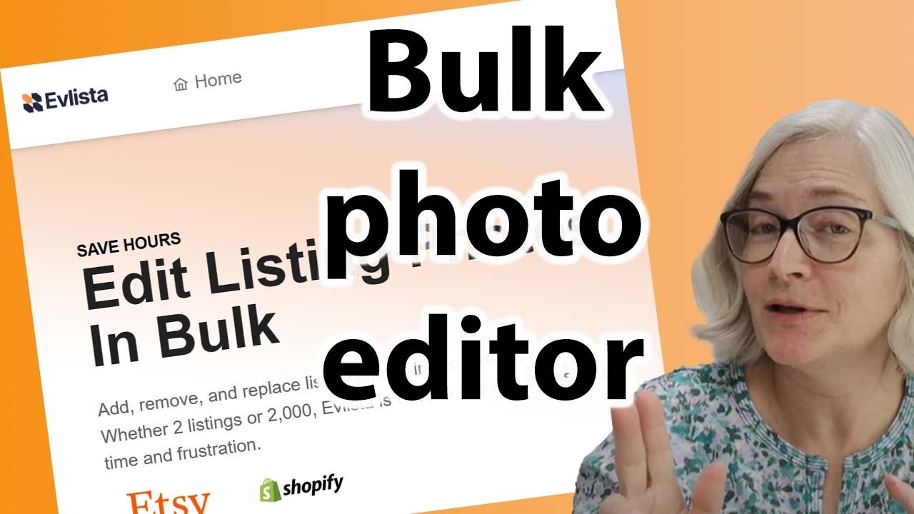 Evlista demo, Etsy bulk photo editing tool! - YouTube