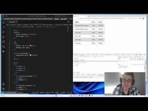Tabele w HTML - kurs HTML i CSS - odc. 6 - YouTube