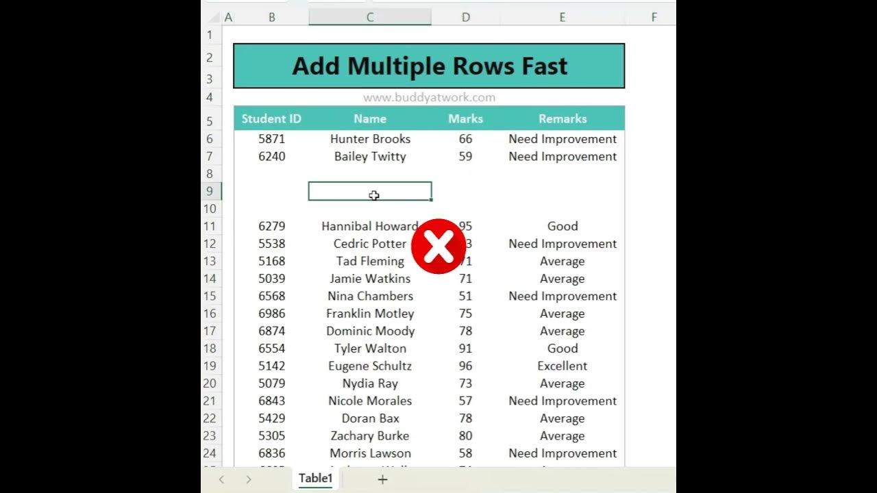 Add Multiple Rows Fast in Excel | Excel Tips & Tricks | Excel Shorts - YouTube